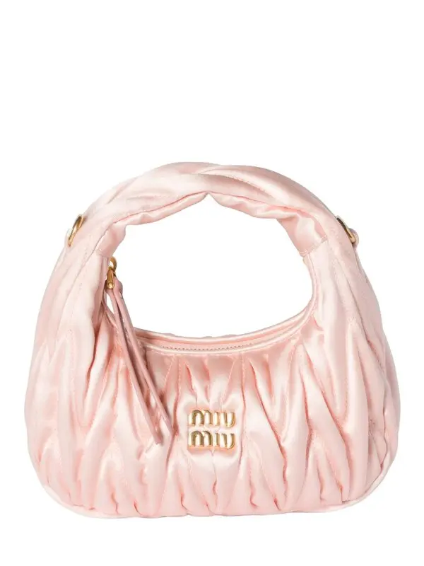 Miu Miu Wander Matelassé Satin Mini-bag - Orchid Pink