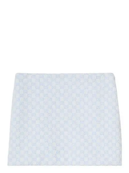 Gucci Gg Cotton Bouclé Mini Skirt - White