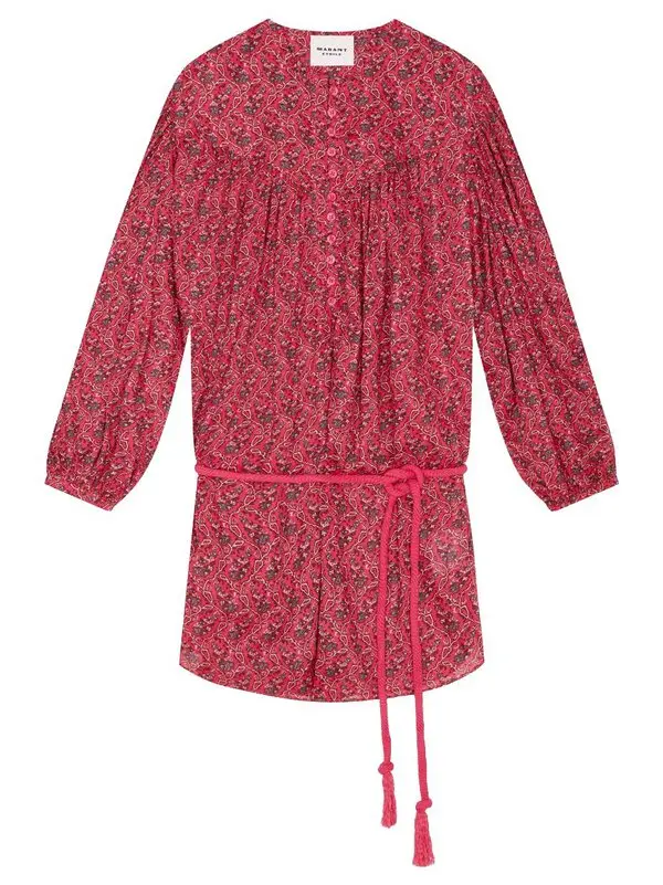 MARANT ETOILE Kildi Mini Dress - Cranberry