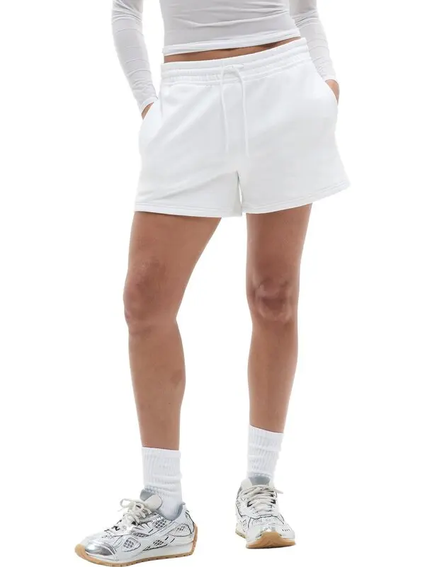Athleta Forever Fleece Mid Rise 4" Short - Bright White