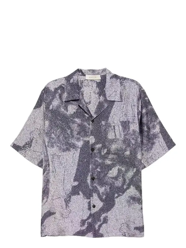 QASIMI Dust-print Resort Shirt - Purple