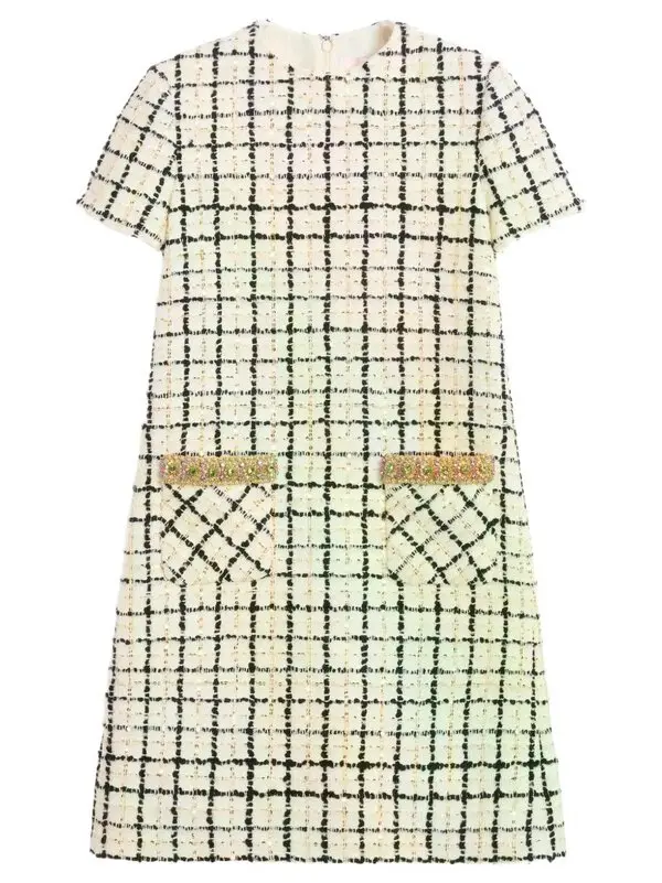 Valentino Garavani Tweed Mini Dress - Neutrals