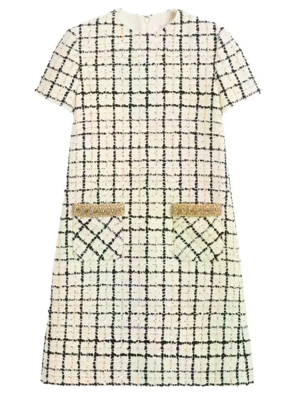 Valentino Garavani Tweed Mini Dress - Neutrals