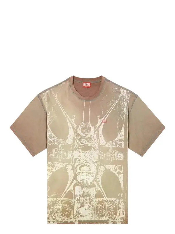 DIESEL T-boxt-t13 Graphic-print T-shirt - Neutrals