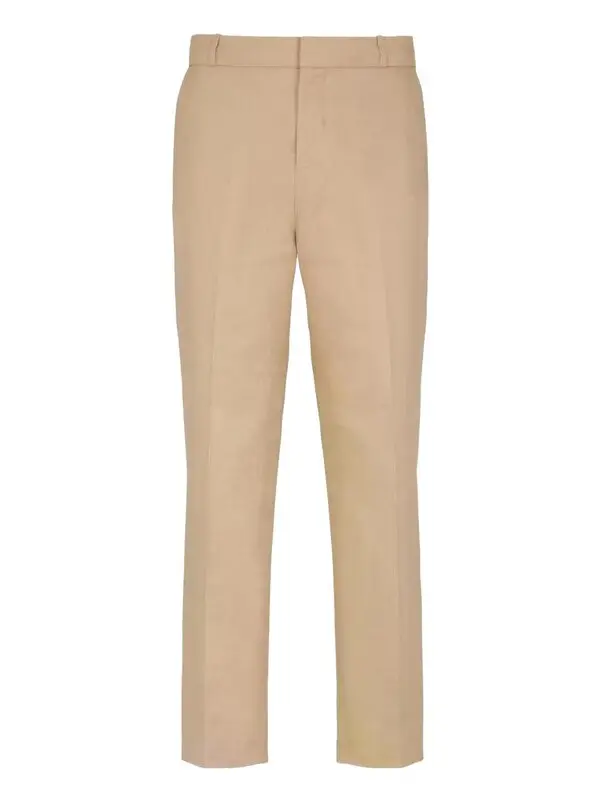 Balmain Pressed-crease Trousers - Neutrals