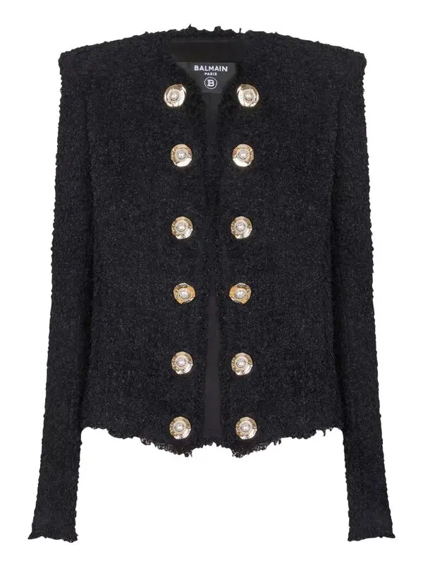Balmain Tweed Jacket - Black