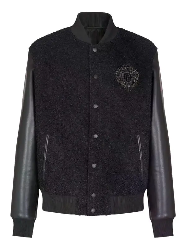 Balmain Varsity Bomber Jacket - Black