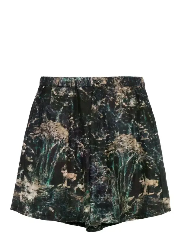 TAAKK Graphic-printed Shorts - Black