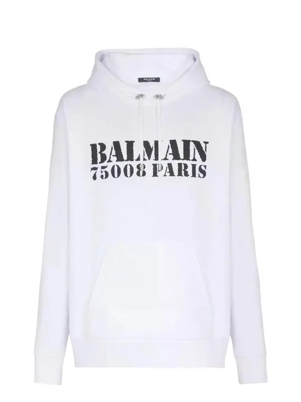 Balmain Logo-print Hoodie - White