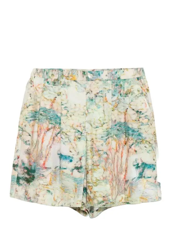 TAAKK Graphic-printed Shorts - Neutrals