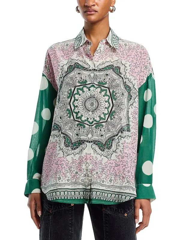 Essentiel Antwerp Paisley Print Button-front Shirt - Off White