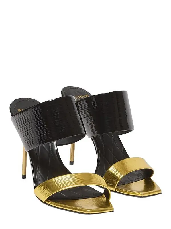 Balmain Pb Mule Sandals - Black