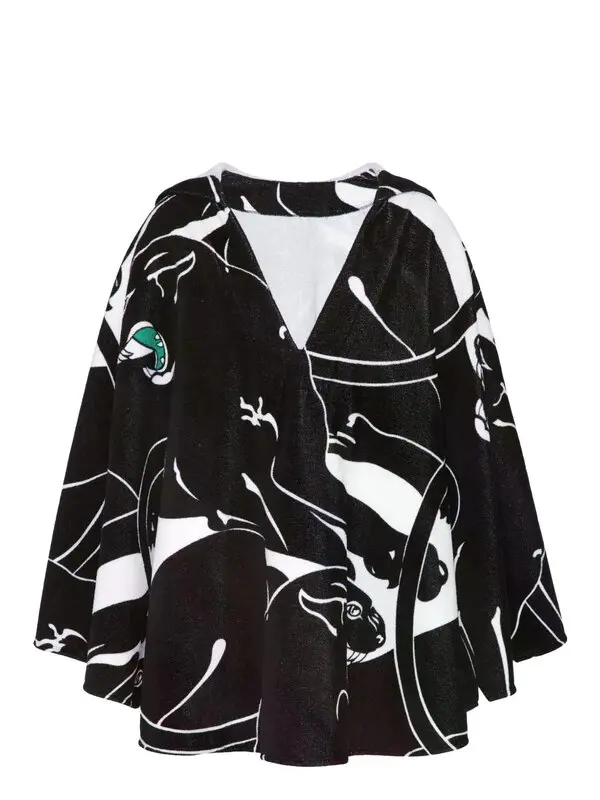 Valentino Garavani Panther Terry Cape - Black