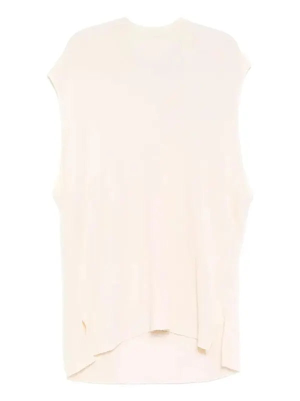 Issey Miyake Tight Twist Cotton Vest - Neutrals