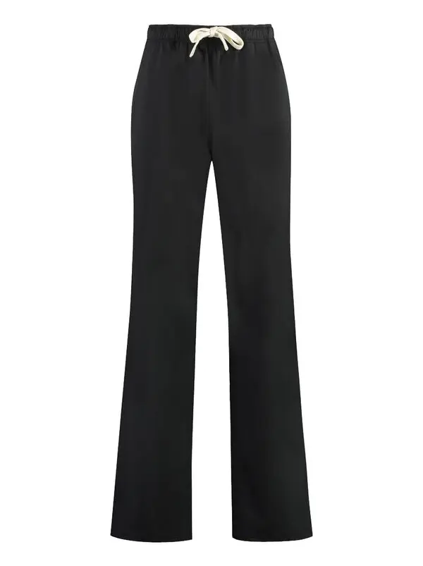 Palm Angels Wool Blend Trousers - Black