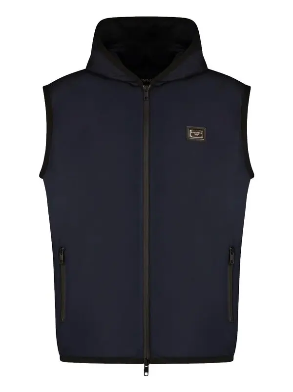 Dolce & Gabbana Sporty Zip-up Vest - Blue