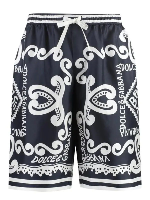 Dolce & Gabbana Printed Bermuda Shorts - Blue
