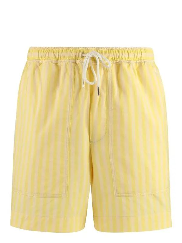 Maison Kitsuné Cotton Bermuda Shorts - Yellow