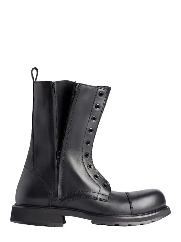Balenciaga Truck Leather Boots - Black