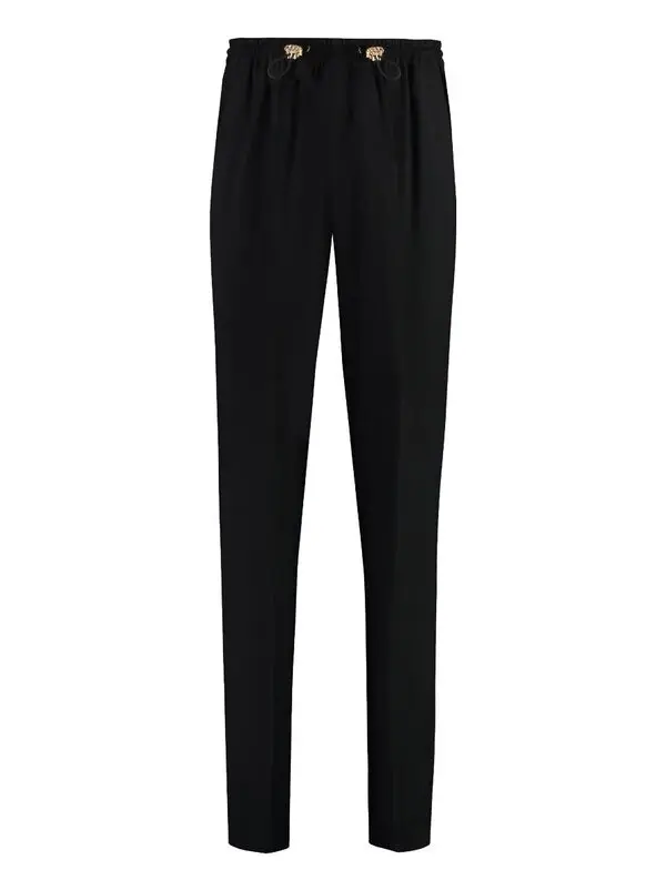 Versace Stretch Viscose Trousers - Black