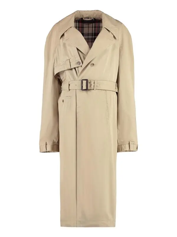 Balenciaga Cotton Trench Coat - Beige