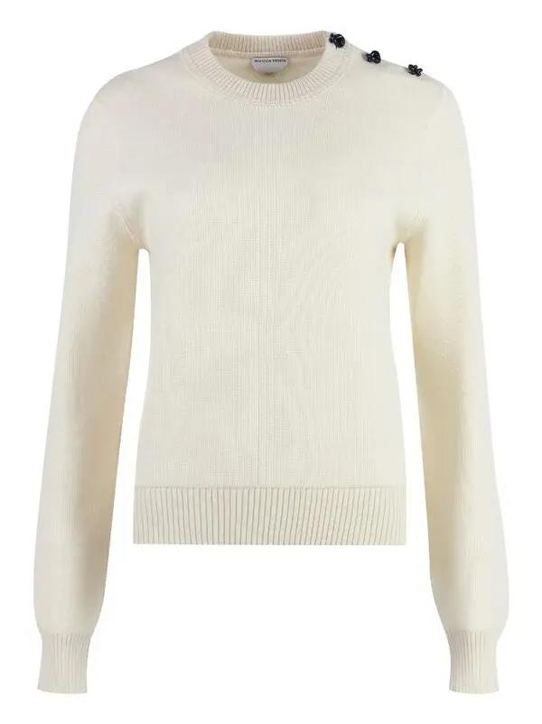 Bottega Veneta Crew-neck Wool Sweater - Beige