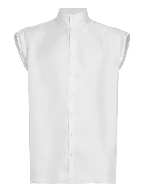 Dolce & Gabbana Hawaii Silk Twill Shirt - White