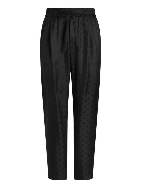 Dolce & Gabbana Dg Logo Jacquard Jogger Trousers - Black