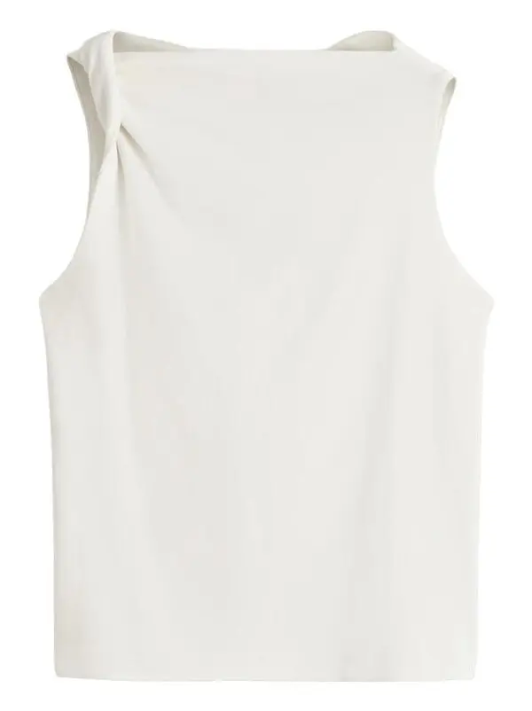 Cos Twist-detail Cotton Top - White