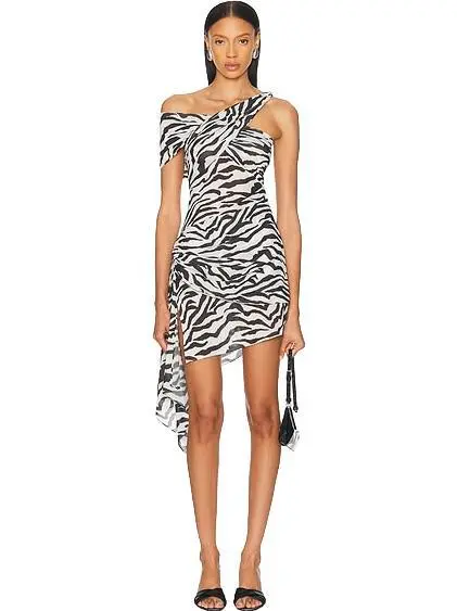 Ronny Kobo X Revolve Izel Print Dress - Zebra