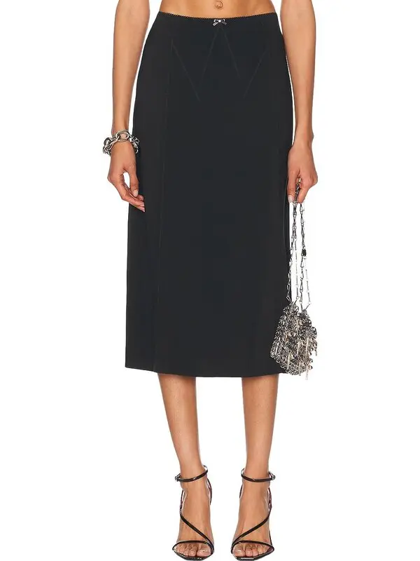 Rabanne Midi Skirt - Black
