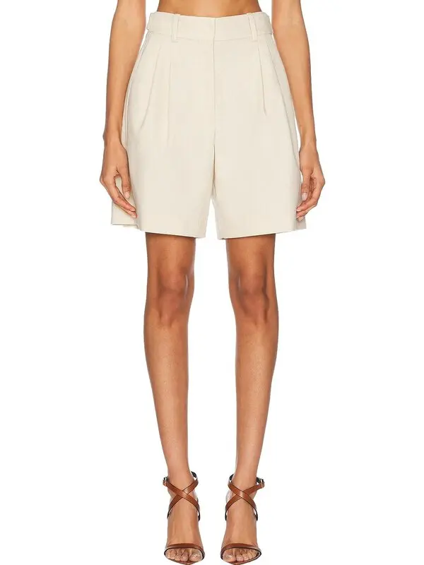 Ronny Kobo Andora Linen Blend Shorts - Ivory