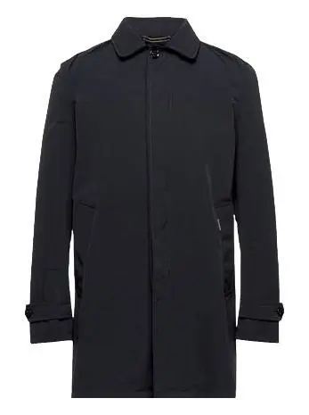 MOORER Solid Color Overcoat & Trench Coat - Midnight Blue