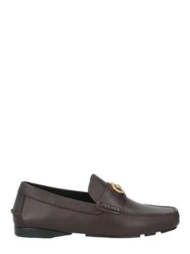 Versace Loafers In Dark Leather - Brown