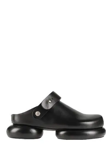 JIL SANDER Leather Mules - Black