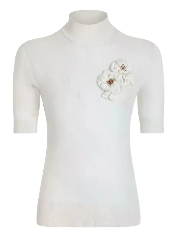 Dolce & Gabbana Silk Knitted Top - White