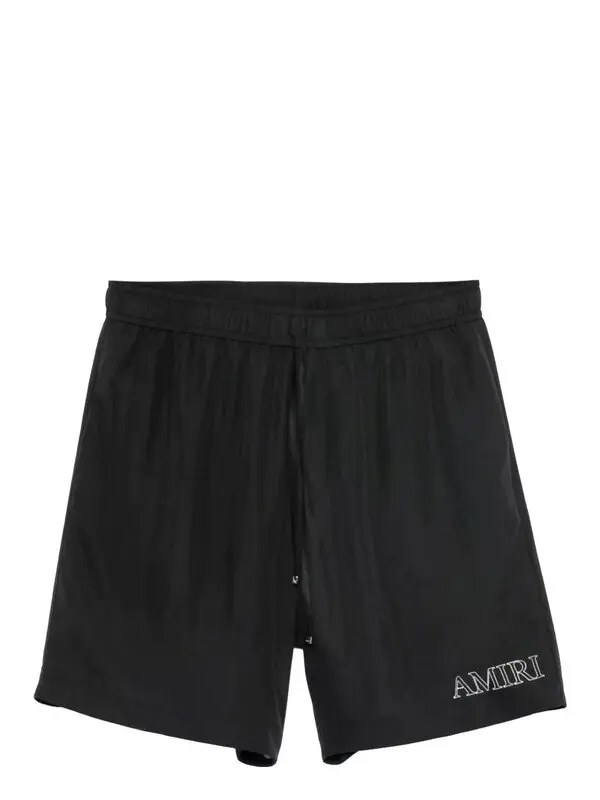 Amiri Logo-embroidered Shorts - Black