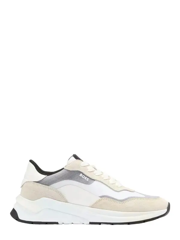 BOSS Skylar Suede-paneling Sneakers - White
