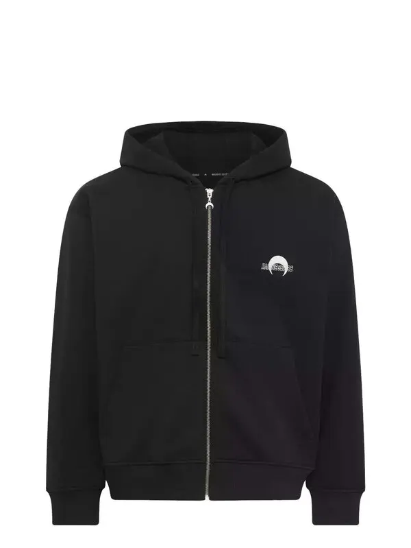 MARINE SERRE Zipped Hoodie - Black