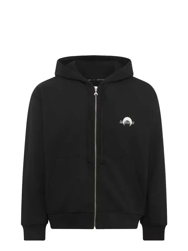 MARINE SERRE Ms Sport Zipped Hoodie - Black