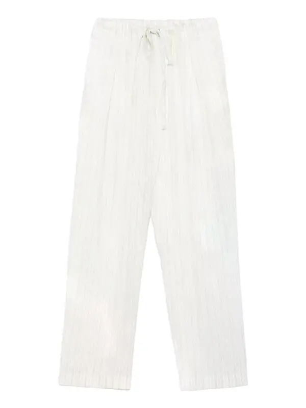 Khaite Trenton Pinstripe Trousers - White