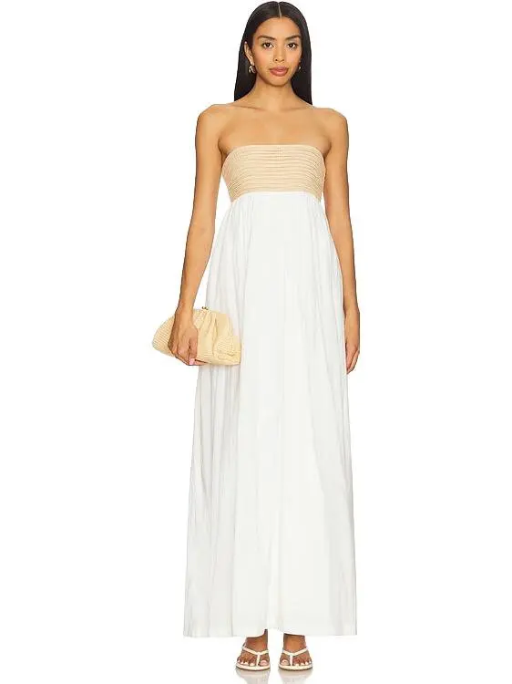 Show Me Your Mumu Dockside Maxi Dress - White Voile