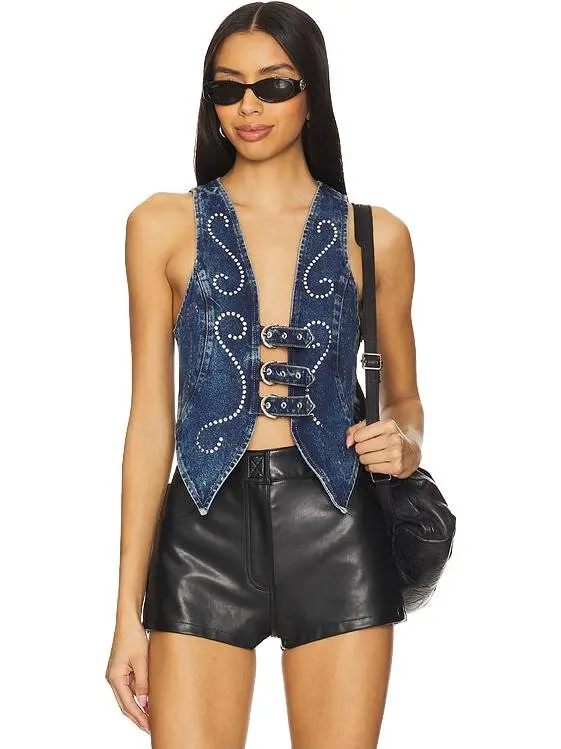 UNDERSTATED LEATHER Money Maker Top - Dark Denim