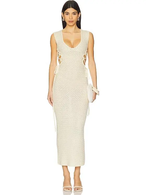 MICHAEL COSTELLO Kyle Maxi Dress - Ivory