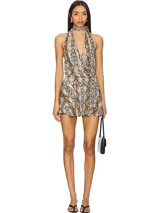Superdown Hanako Mini Dress - Snake