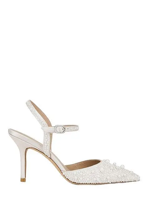STUART WEITZMAN Bliss 85 Pump - Cream & Natural