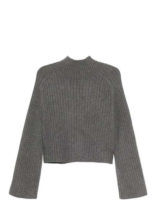 REFORMATION Brooke Cropped Jumper - Grey