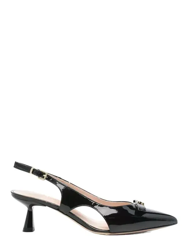 EVALUNA 60mm Leather Pumps - Black