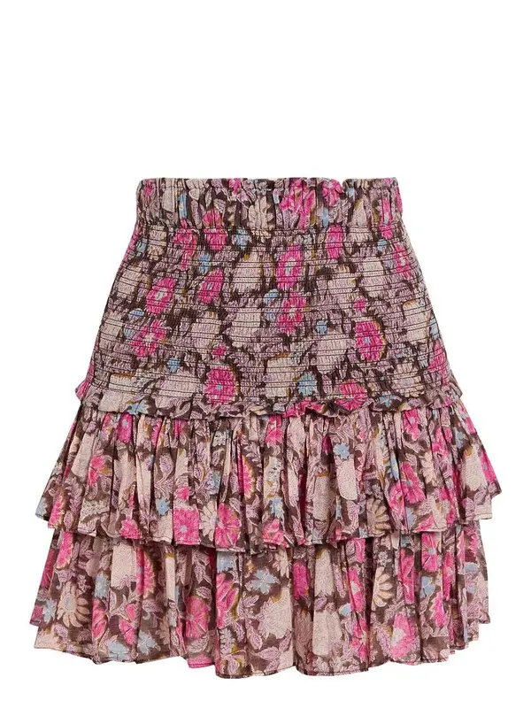 MARANT ETOILE Naomi Floral-print Mini Skirt - Pink