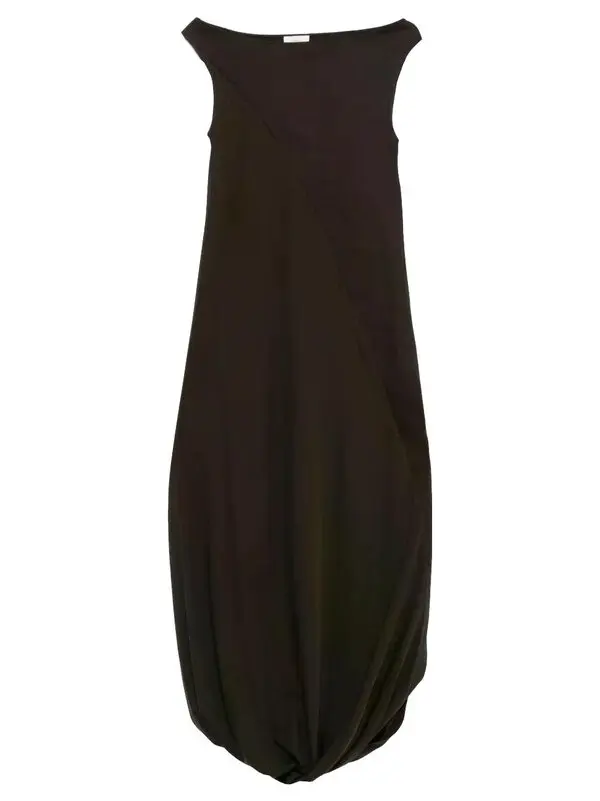 RUOHAN Twist Draped Dress - Brown
